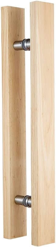 The Oak Wood Handle Glass Door Handle Set Customize Logo Free Long Door ...