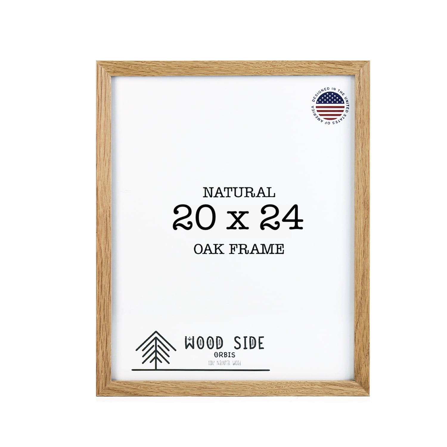 Oak Wood Picture Frames 20x24 - Natural Light Solid Wood Poster Art ...