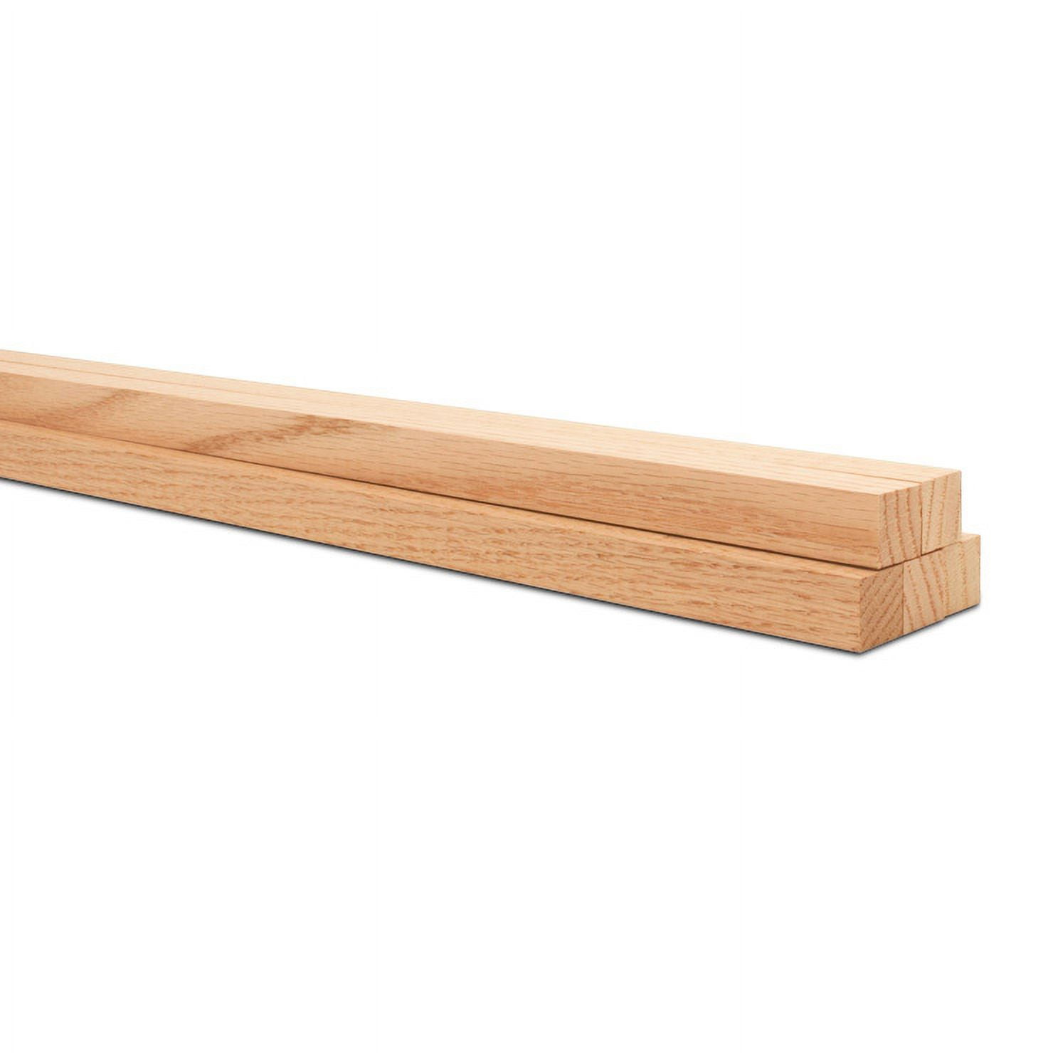 Oak Wood Square Dowel Rods, 3/4 inch x 36, Pack of 5 Wooden Sticks for ...