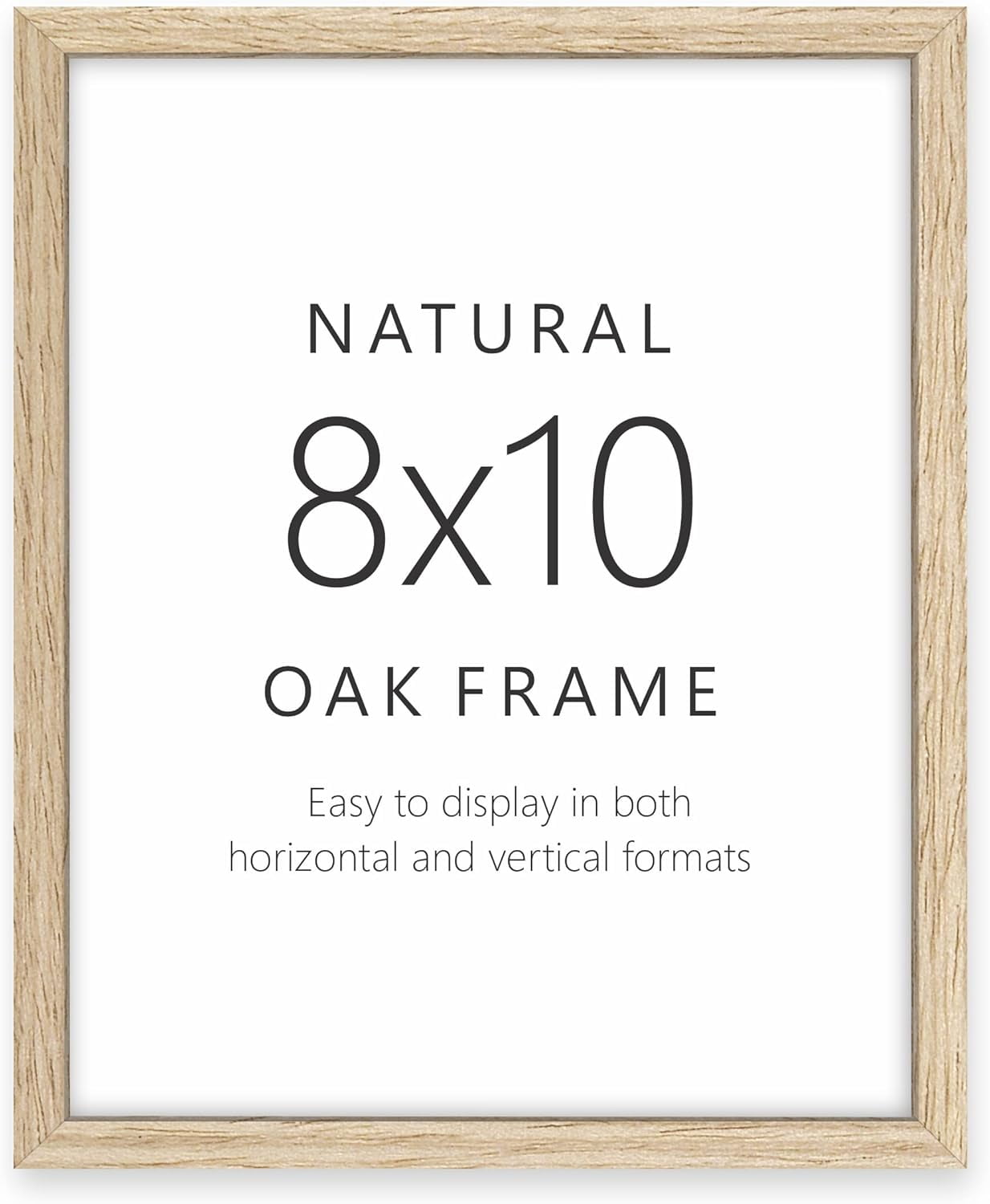 Oak Wood Wall Art Frame Set of 1-8 x 10 Wooden Picture Frame, 8x10 Wall ...