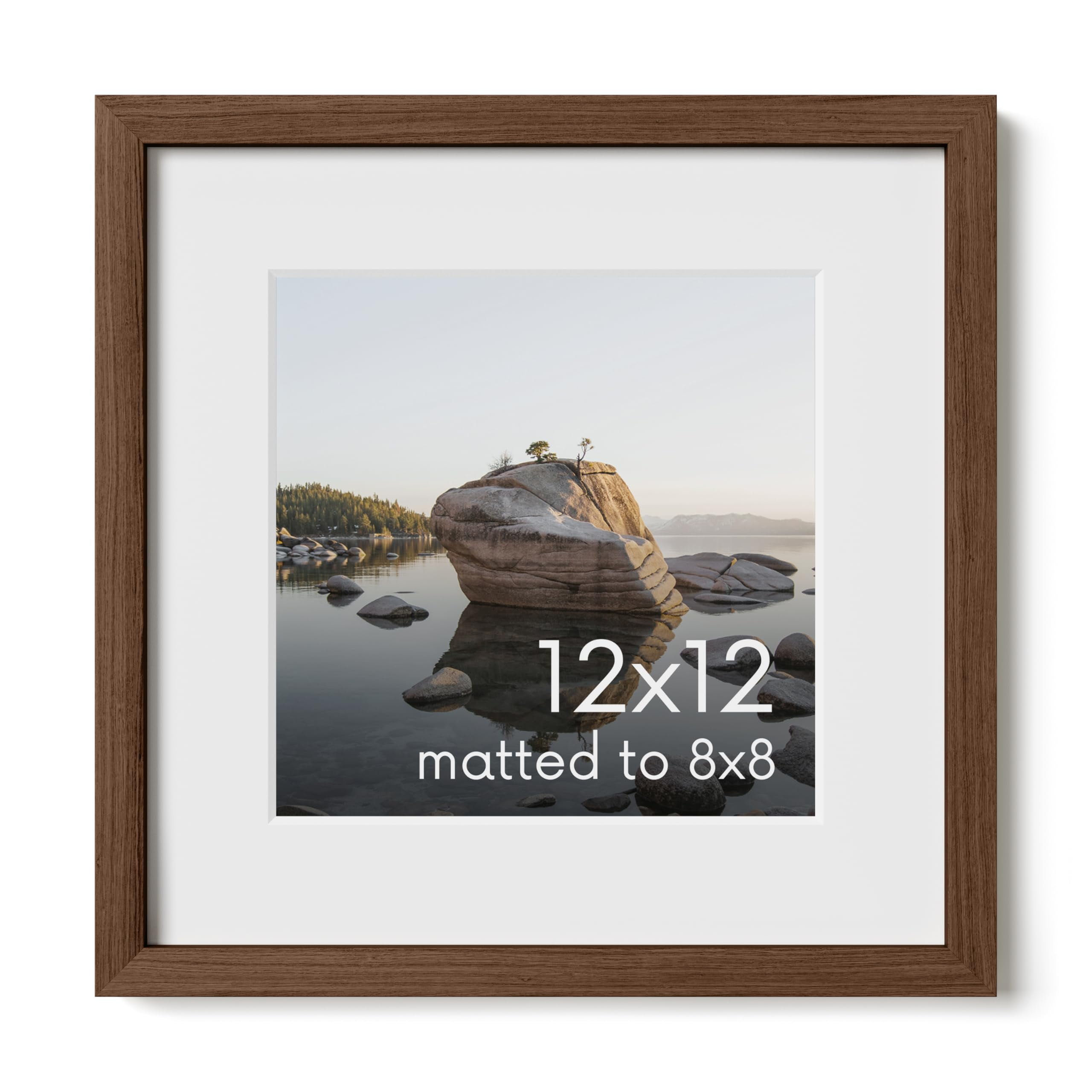 Oak Wood and Glass Single Picture Frame 12x12 - Walmart.com