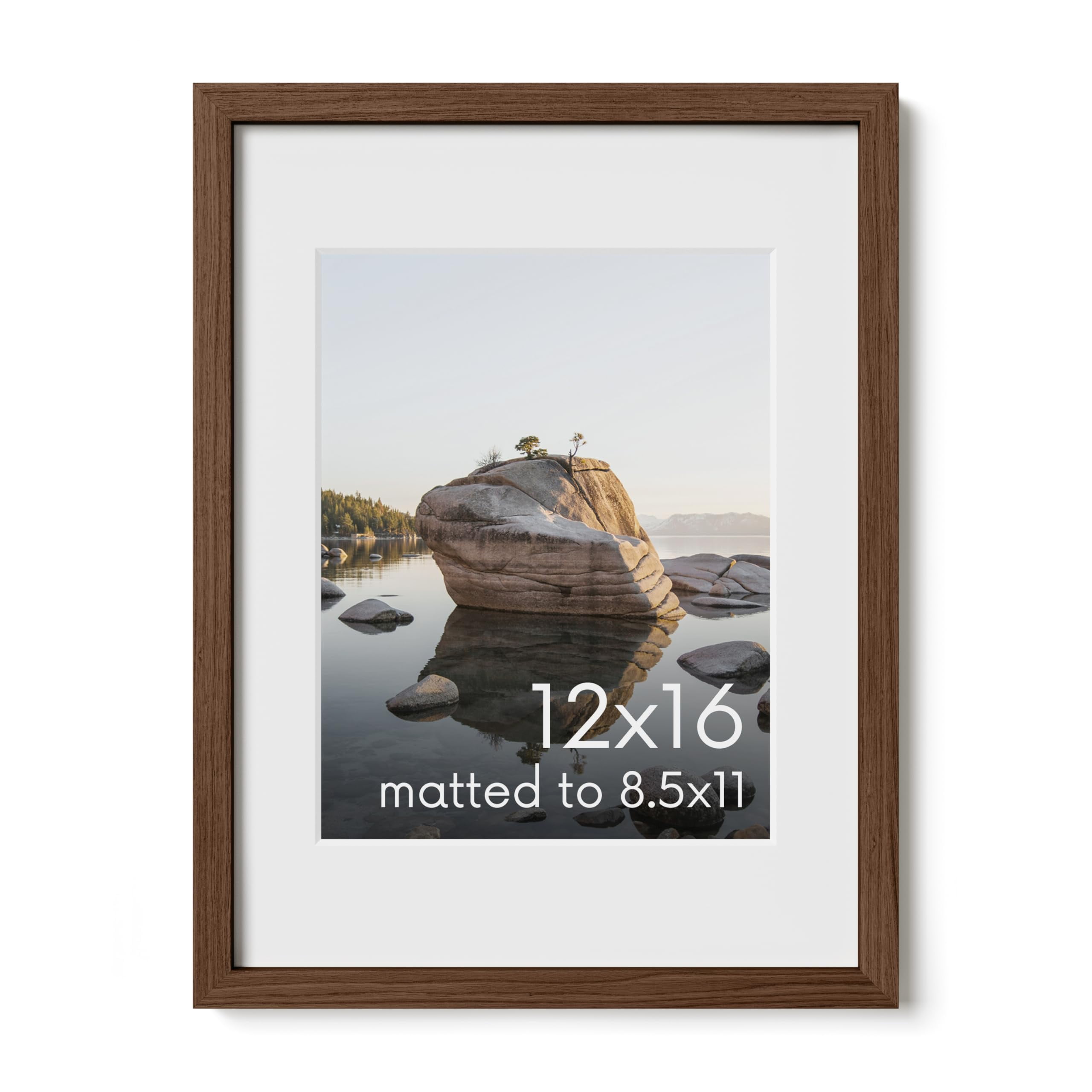 Oak Wood and Glass Single Picture Frame 12x16 - Walmart.com