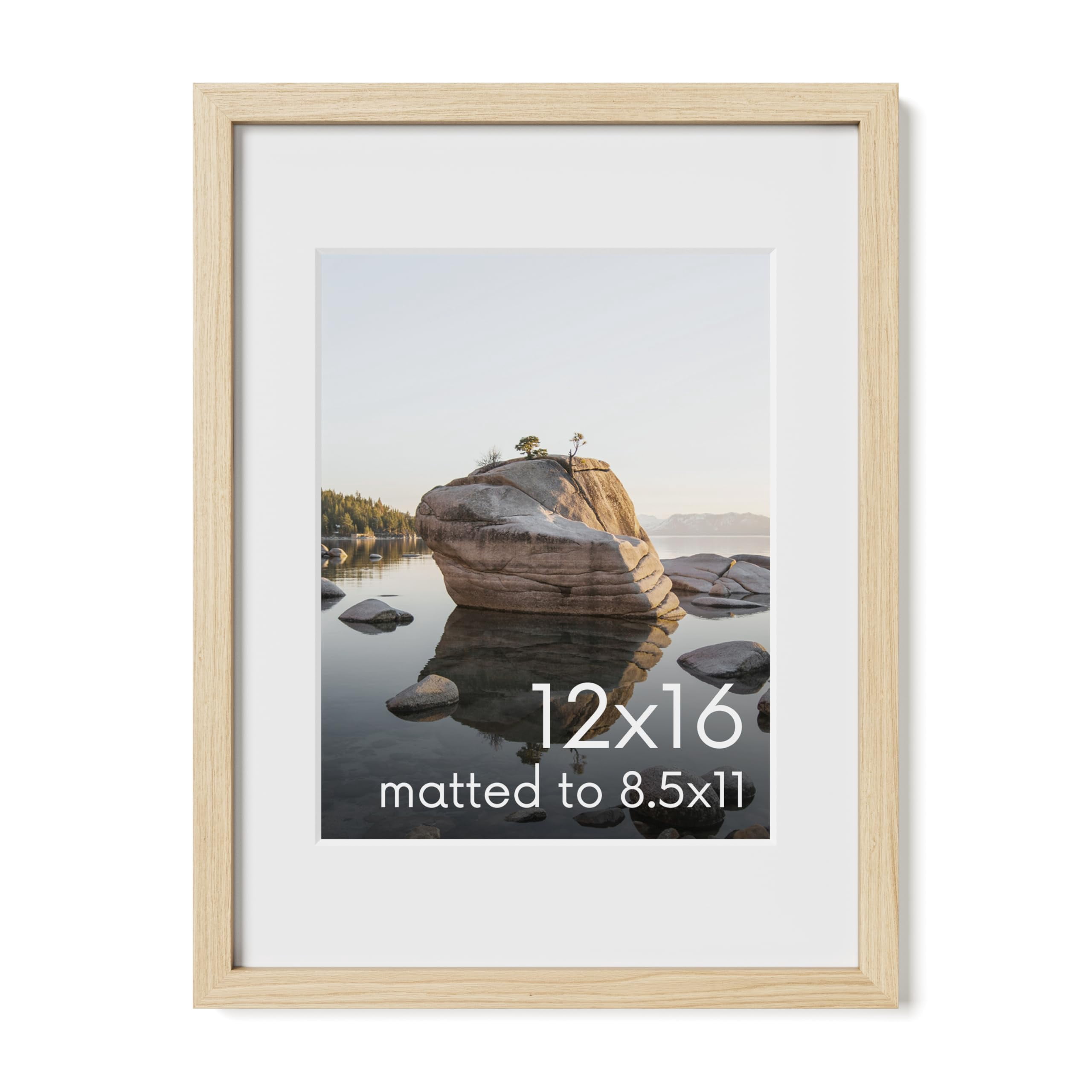Oak Wood and Glass Single Picture Frame 12x16 - Walmart.com