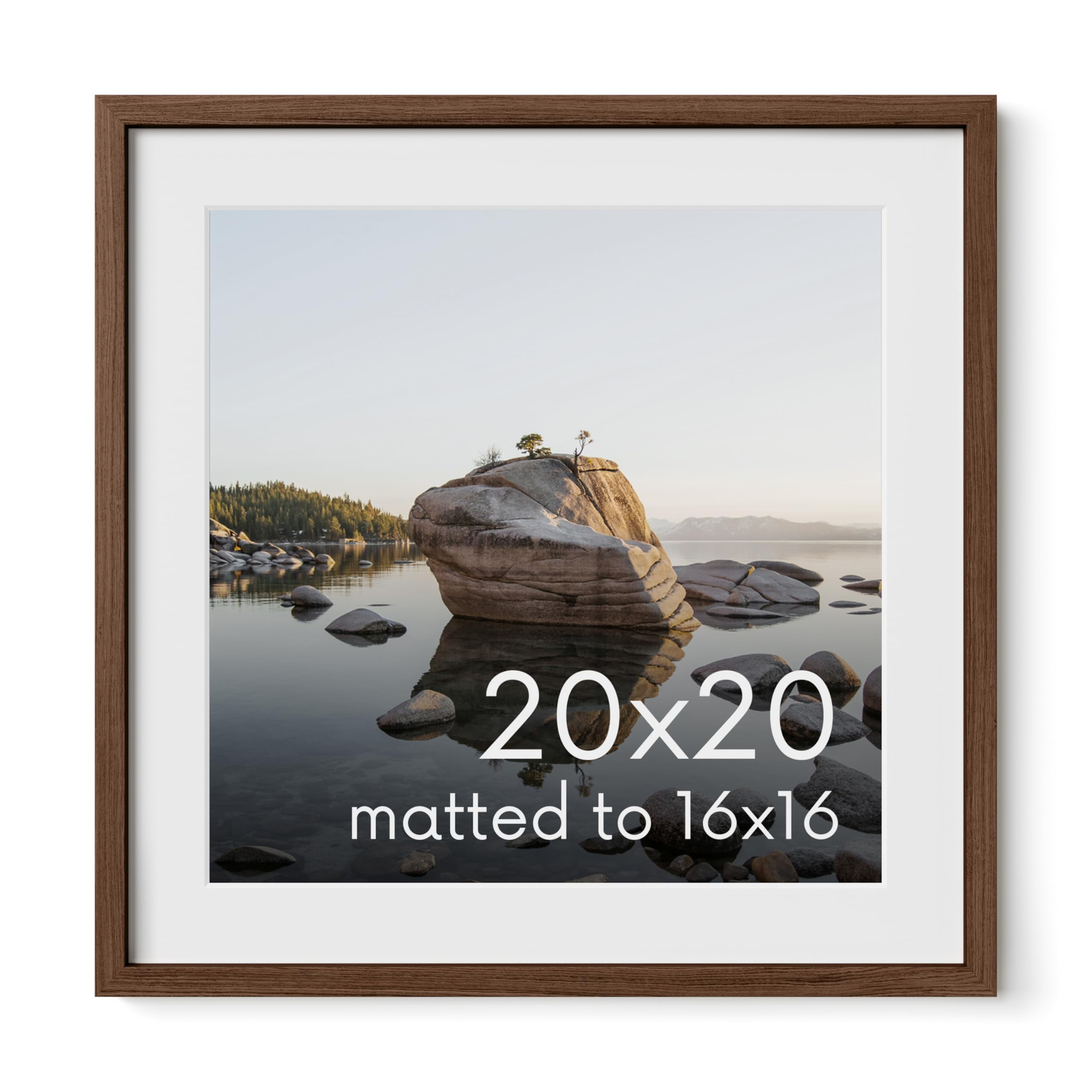 Oak Wood and Glass Single Picture Frame 20x20 - Walmart.com