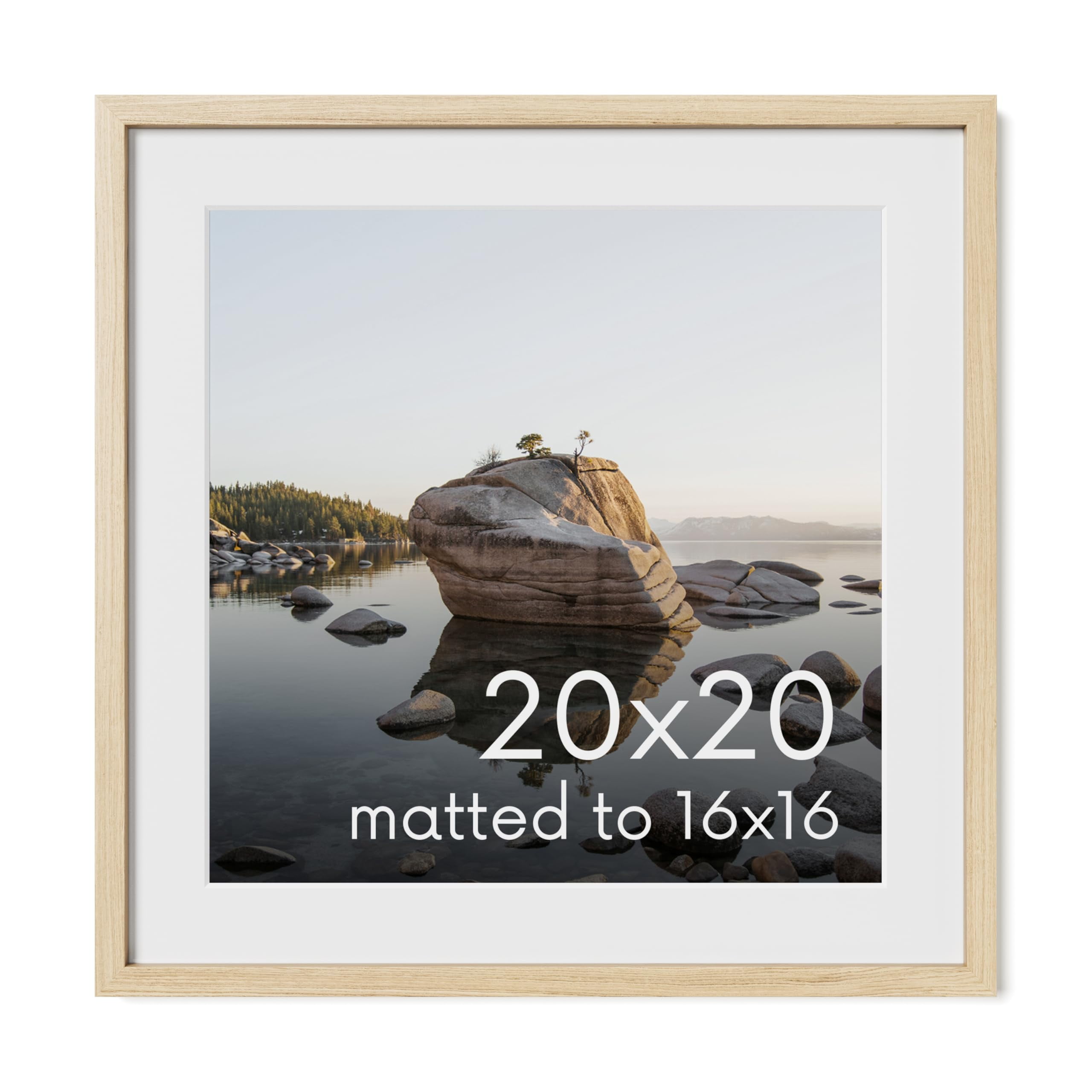 Oak Wood and Glass Single Picture Frame 20x20 - Walmart.com
