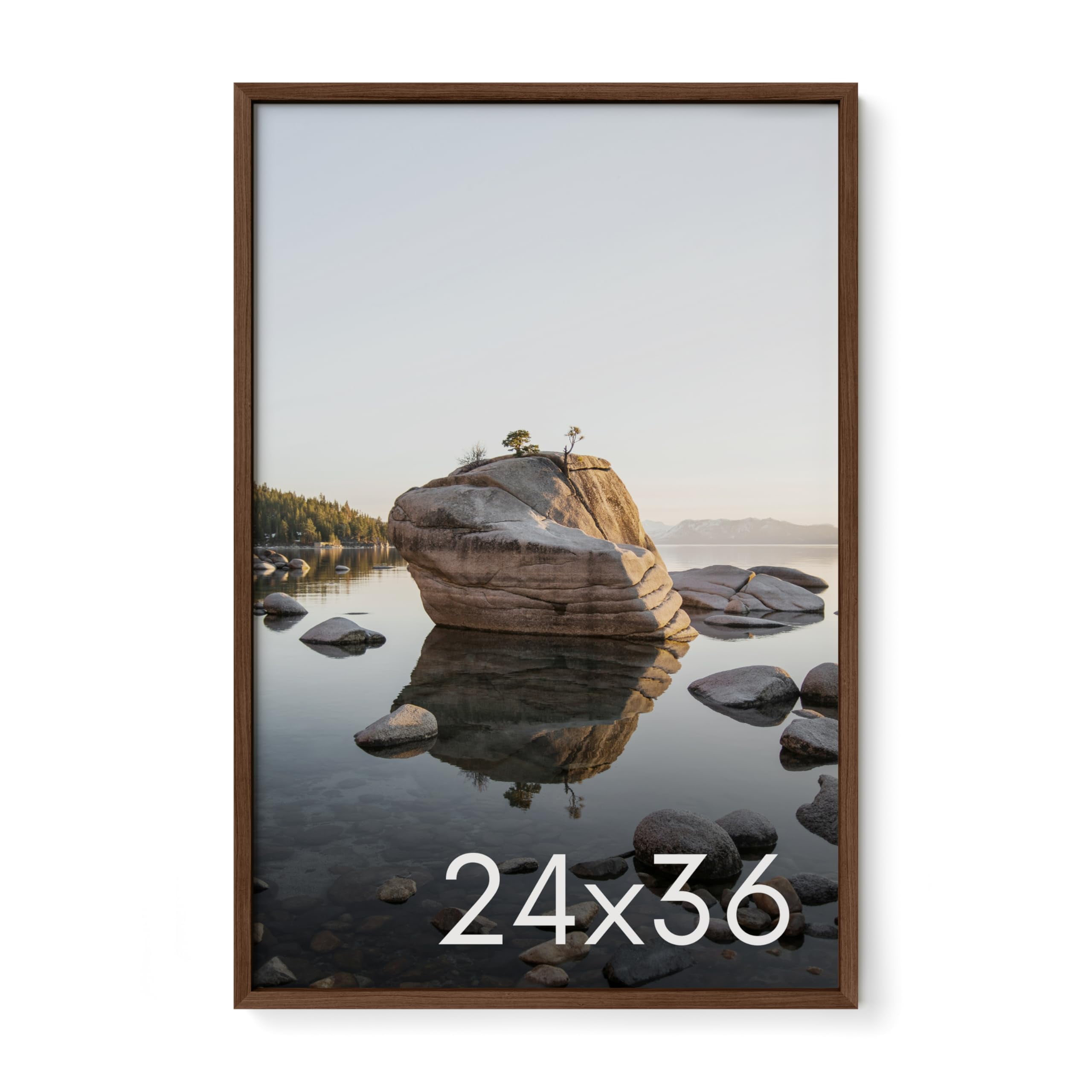 Oak Wood and Glass Single Picture Frame 24x36 - Walmart.com