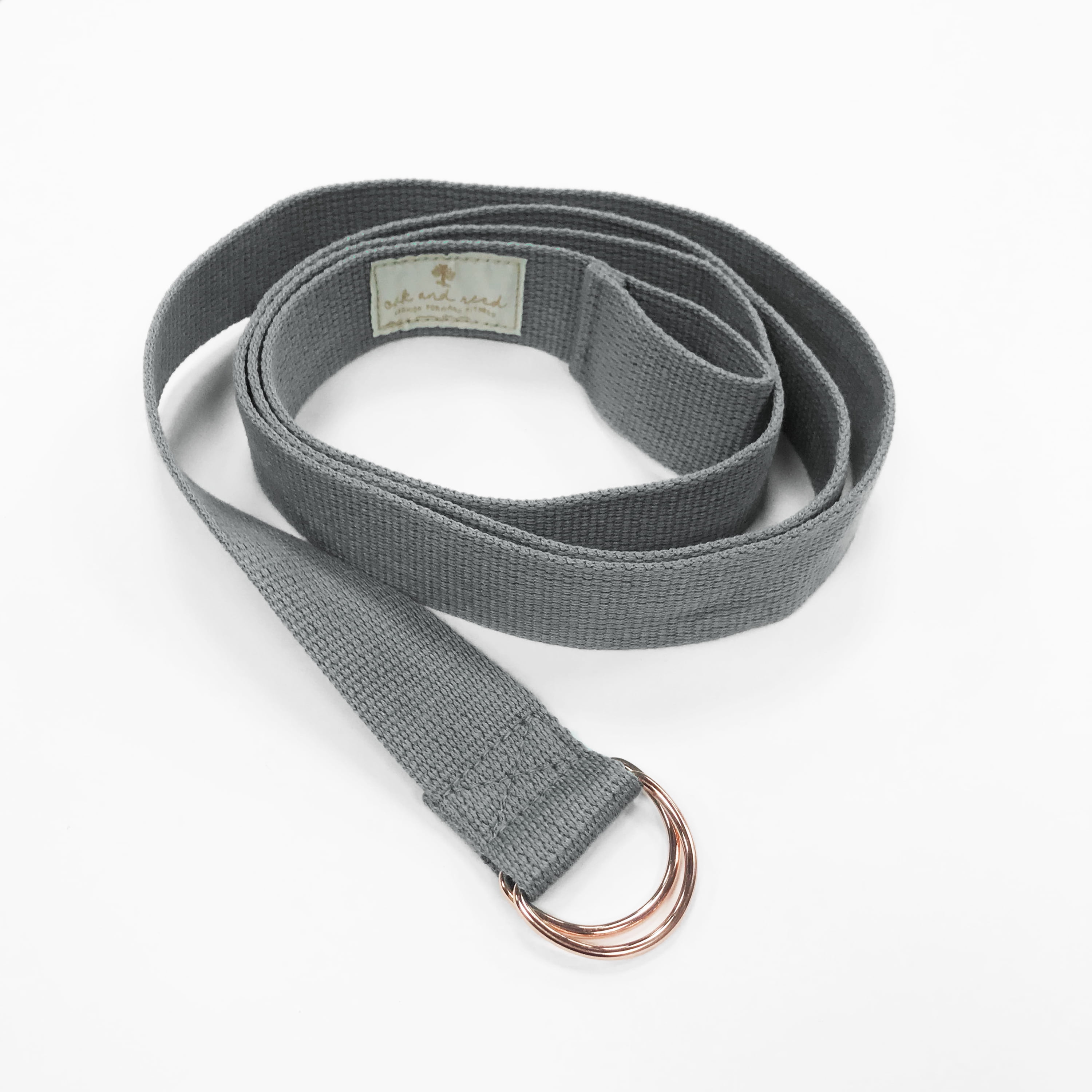 Oak and Reed 2-in-1 Yoga Strap & Mat Sling, Grey/Rose Gold, 100% Cotton ...