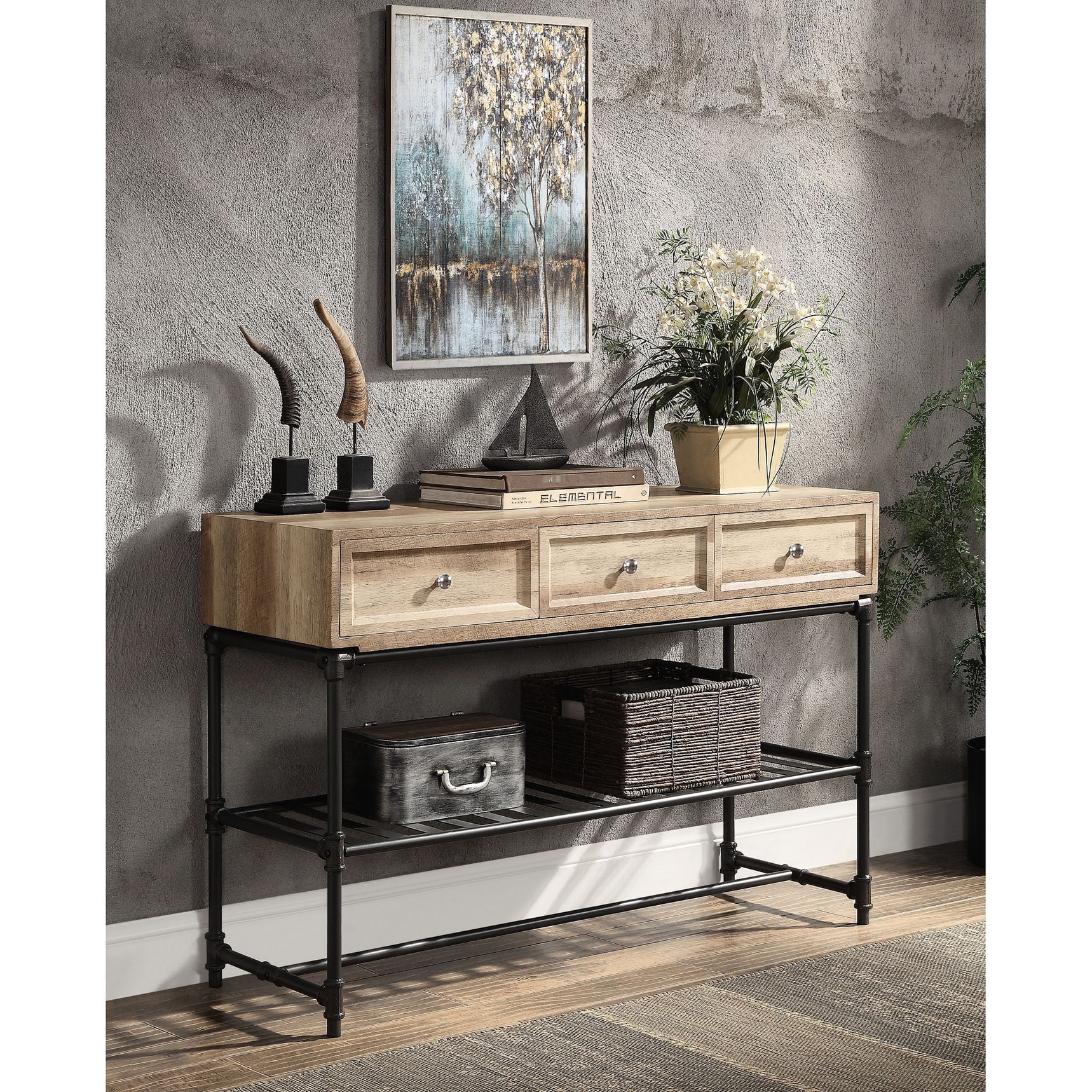 Oak - themed Appearance - Organize and Display in Style with the Sofa ...