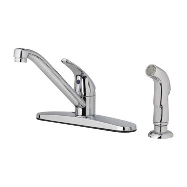 OakBrook Coastal Two Handle Kitchen Faucet with Deck Mount Side Sprayer ...