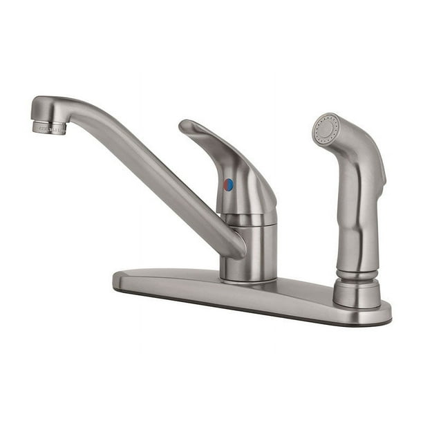 OakBrook Essentials One Handle Kitchen Faucet with Side Sprayer ...