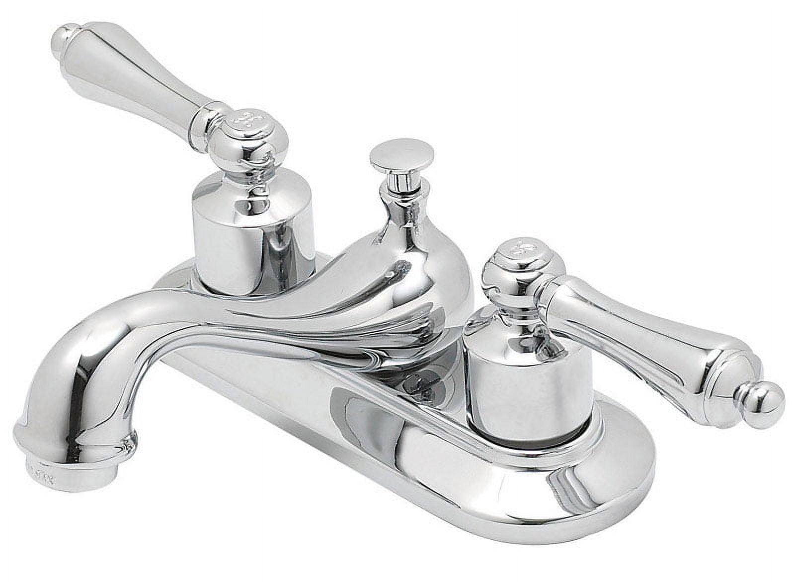 OakBrook Essentials Two Handle Lavatory Pop-Up Faucet, Polished Chrome ...