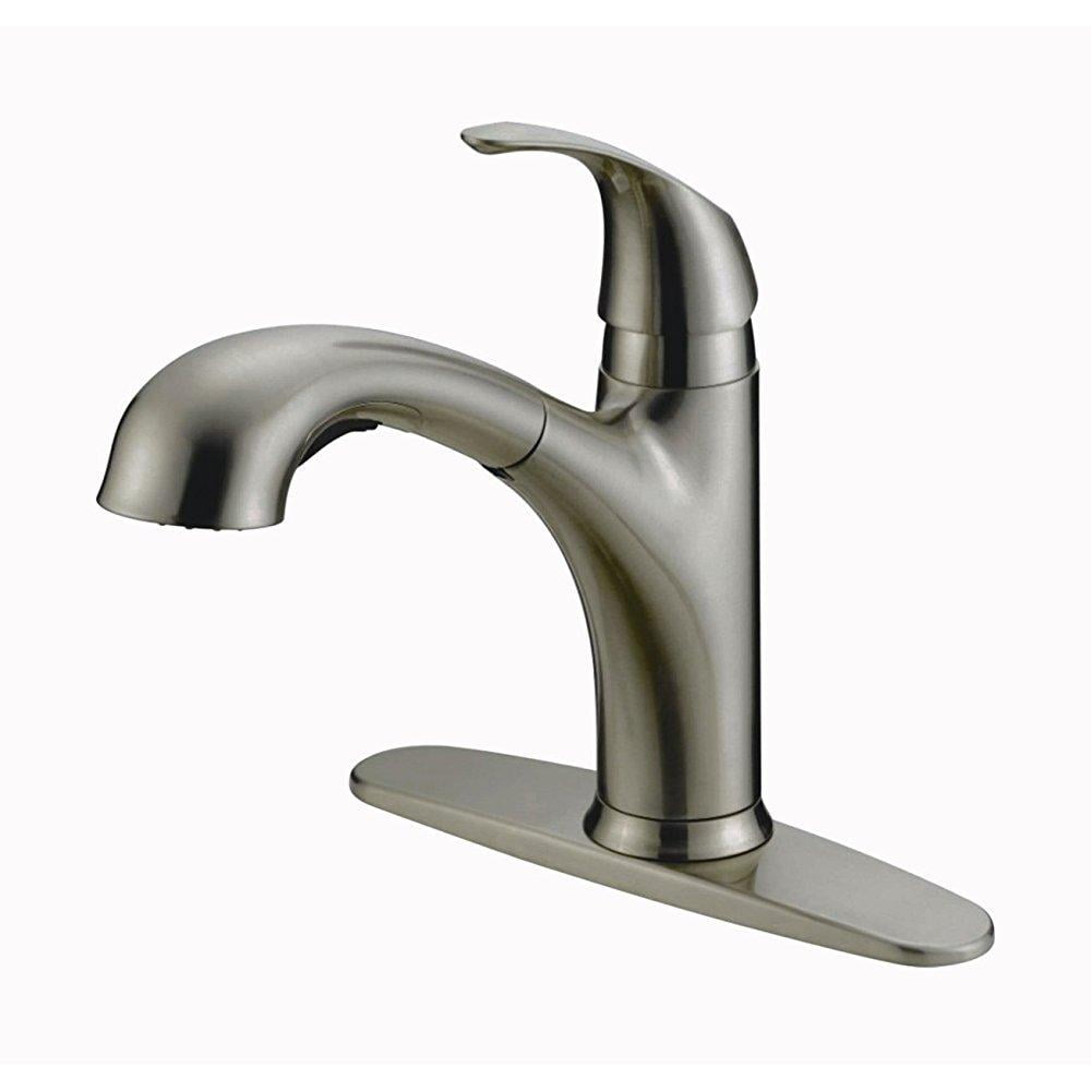 OakBrook Washerless Cartridge One Handle Nickel Kitchen Faucet ...