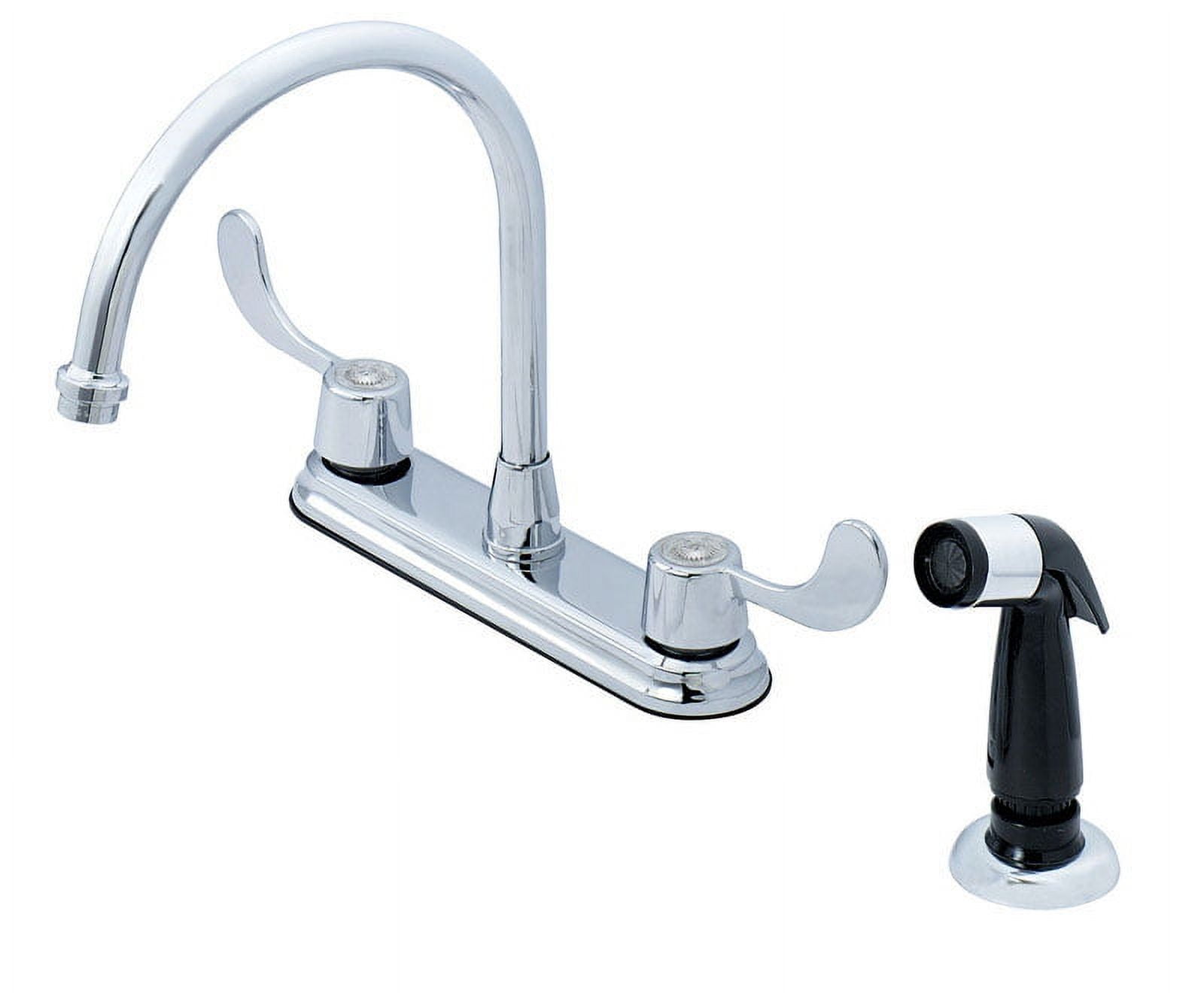 OakBrook Utility Coastal Two Handle Kitchen Faucet with Side Sprayer ...