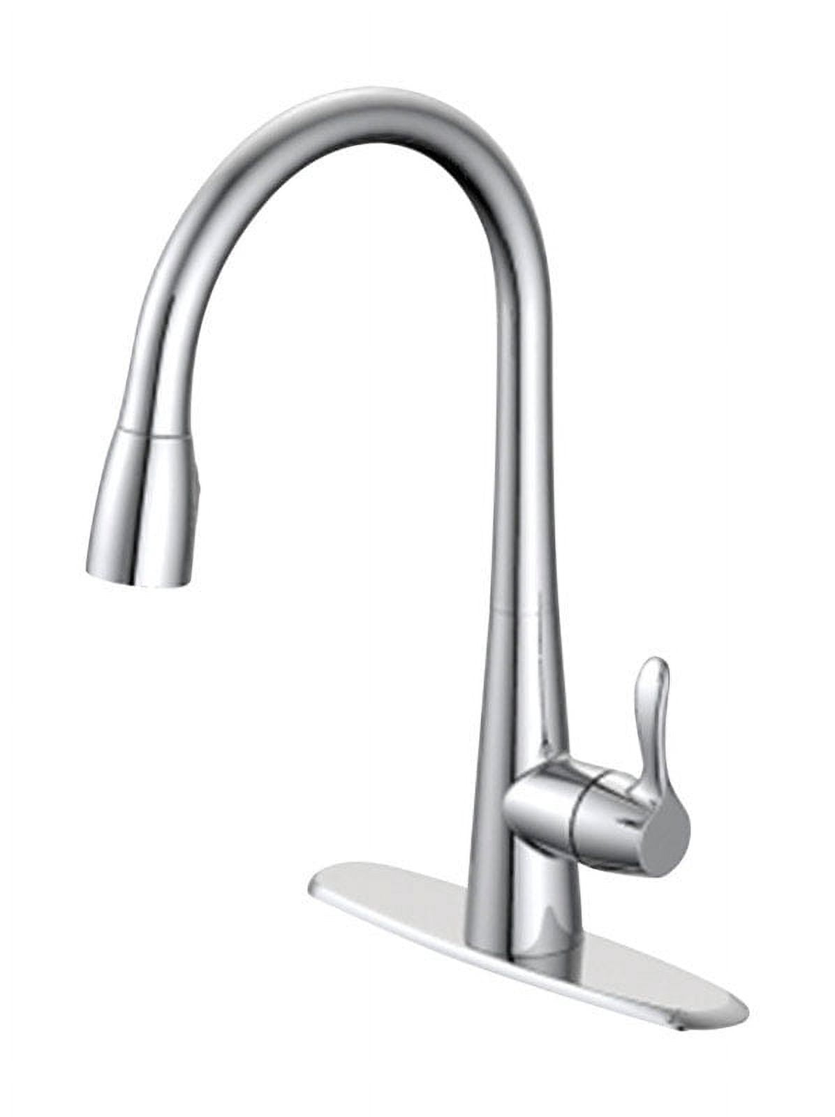 OakBrook Vela High-Arch Single Handle Kitchen Faucet with Pull-Down ...