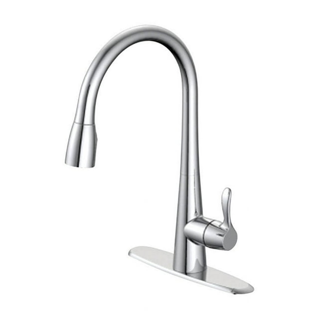 OakBrook Vela High-Arch Single Handle Kitchen Faucet with Pull-Down ...