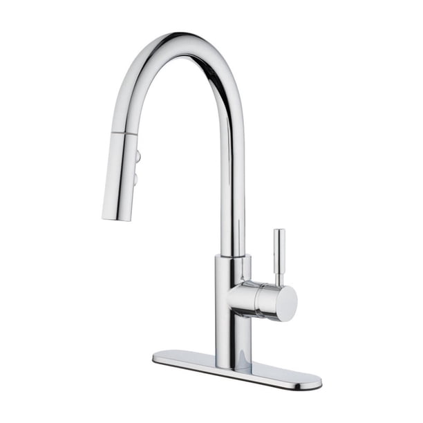 OakBrook Vela One Handle Kitchen Faucet with Pulldown Sprayer - Walmart ...