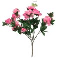 OakRidge Silk Azalea Bush – Artificial Flowers Outdoor Décor – Pink, 17 ...