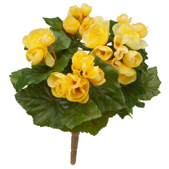 OakRidge Artificial Faux Plant ‚Äì Realistic Synthetic Yellow Begonia ...