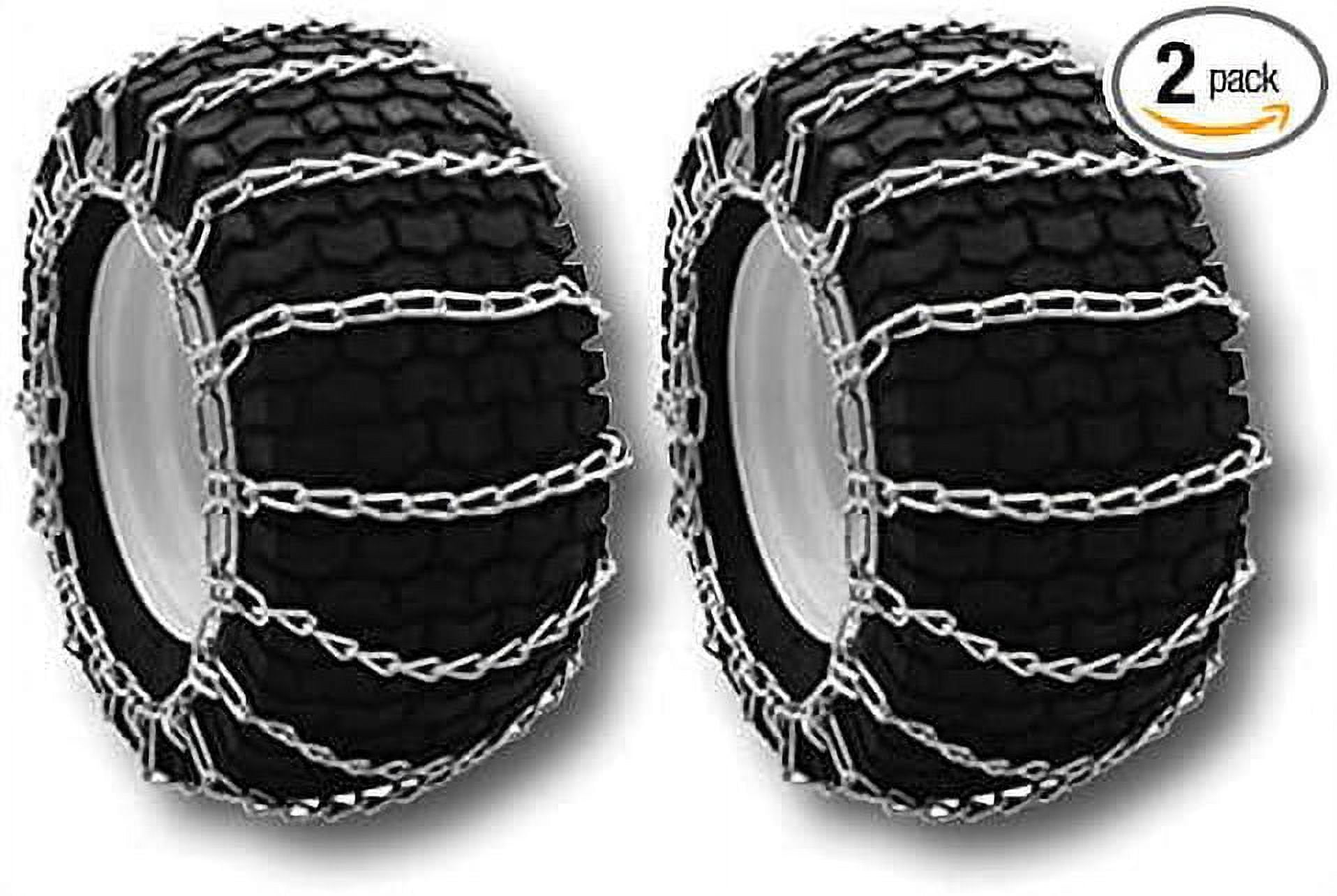 OakTen Set of 2 18x9.5x8 Tire Chains for Lawn Garden Tractors Mowers ...