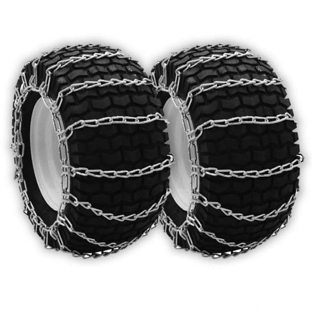 OakTen Set of 2 23x9.5x12 Tire Chains for Lawn Garden Tractors Mowers ...