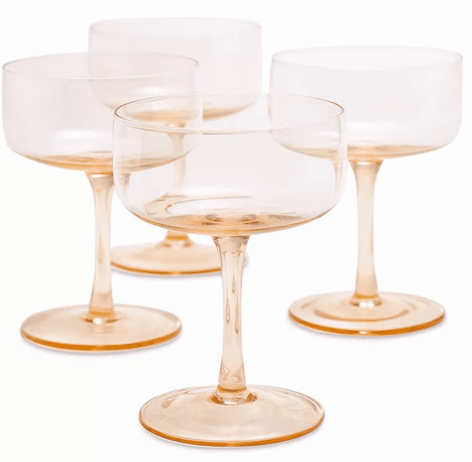 Oake Stackable Coupe Glasses, Set of 4, Created for Macy's - Amber ...