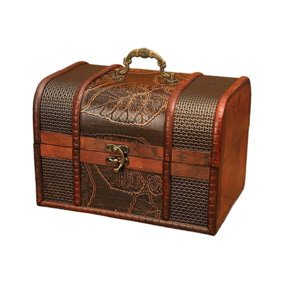 Oaken Artifact Box With Combination Lock For Childrens Jewelry Dolls ...