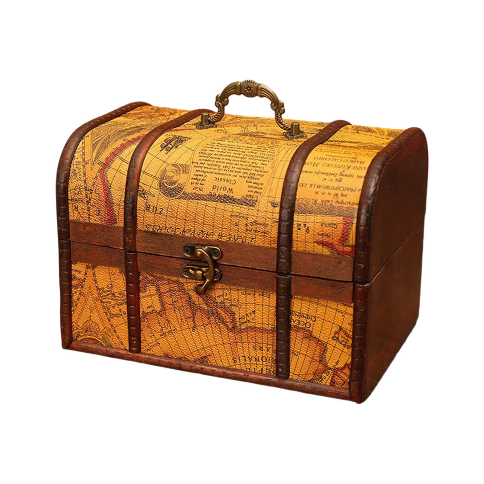 Oaken Artifact Box With Combination Lock For Childrens Jewelry Dolls ...