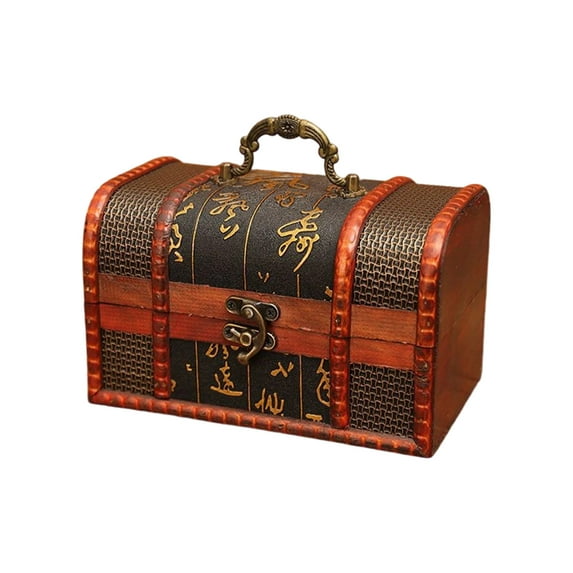 Oaken Artifact Box With Combination Lock For Childrens Jewelry Dolls ...