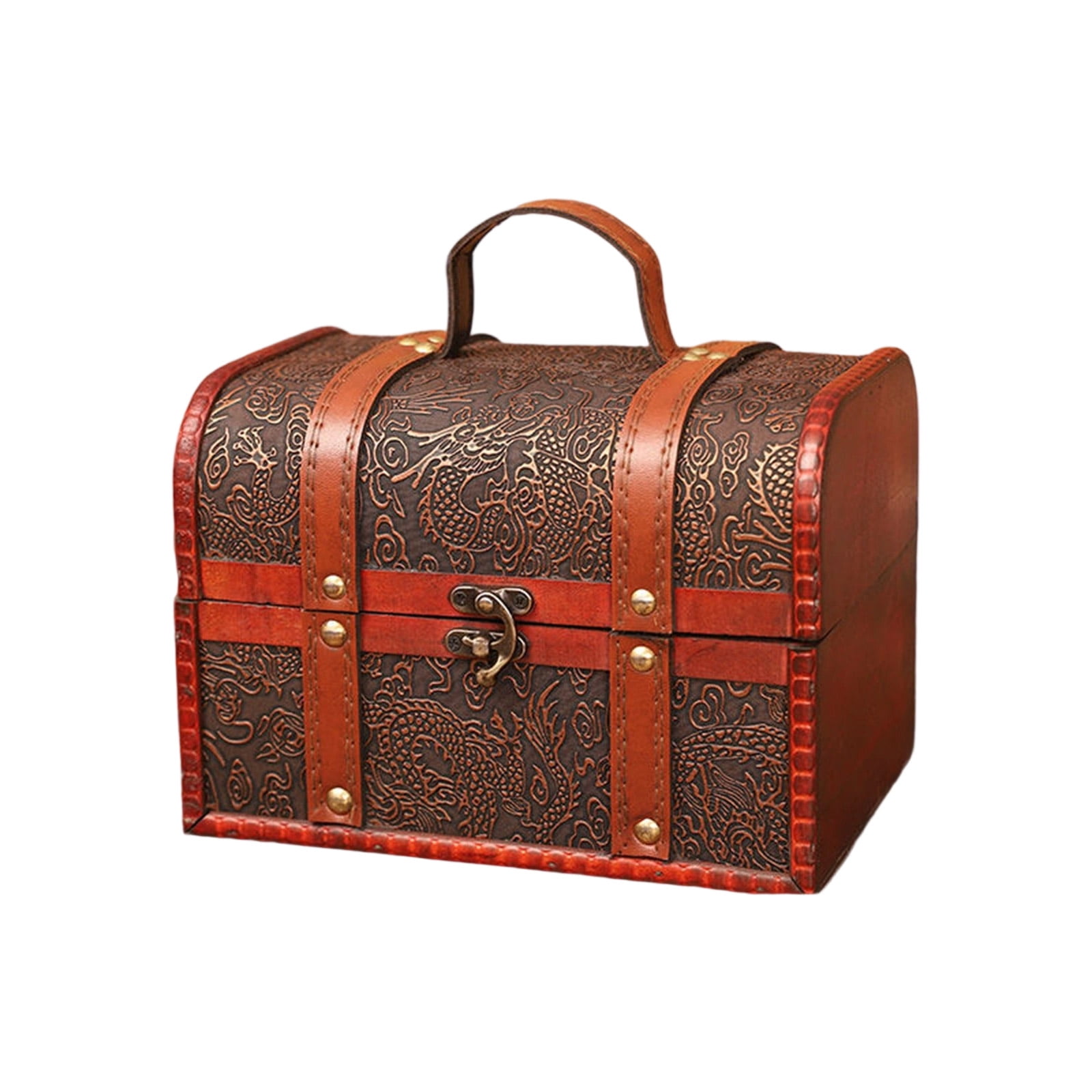 Oaken Artifact Box With Combination Lock For Childrens Jewelry Dolls ...