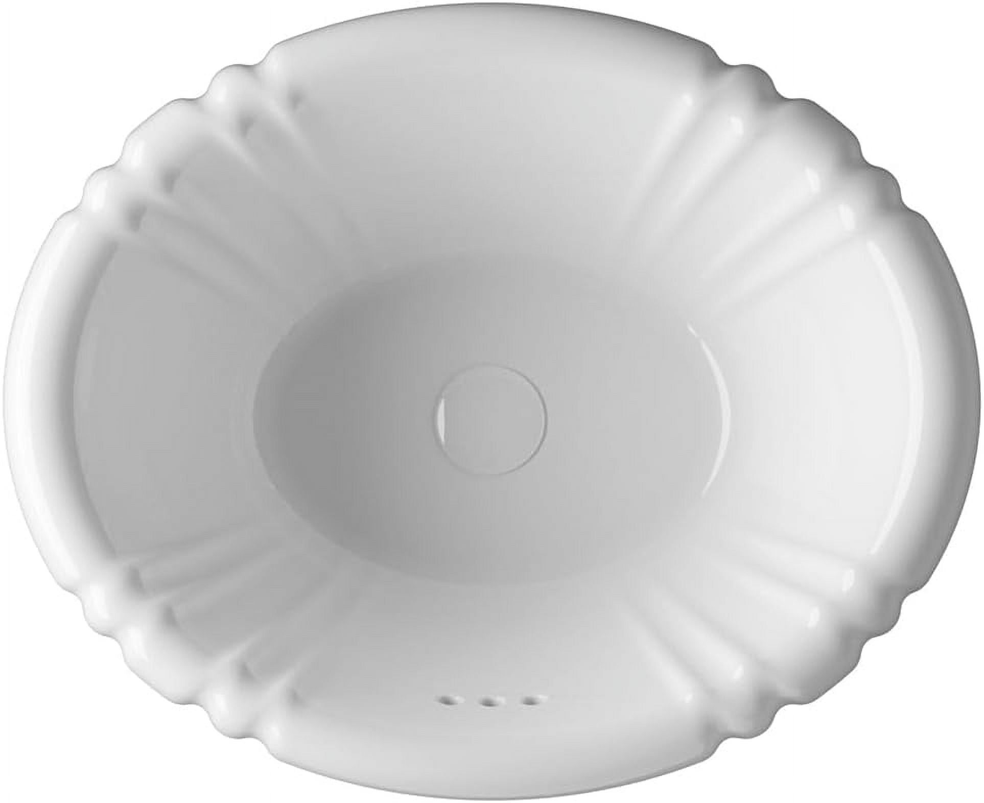 Oaker 1125 Drop-in Bathroom Sink Oval Single Bowl with Overflow ...