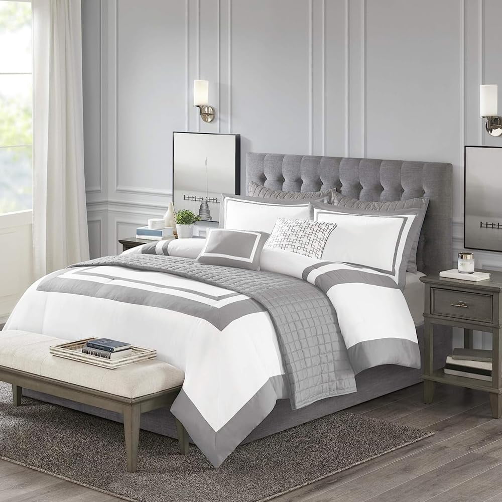 Oakestry 8 Piece Heritage Comforter Quilt Combo Set Elegant and ...