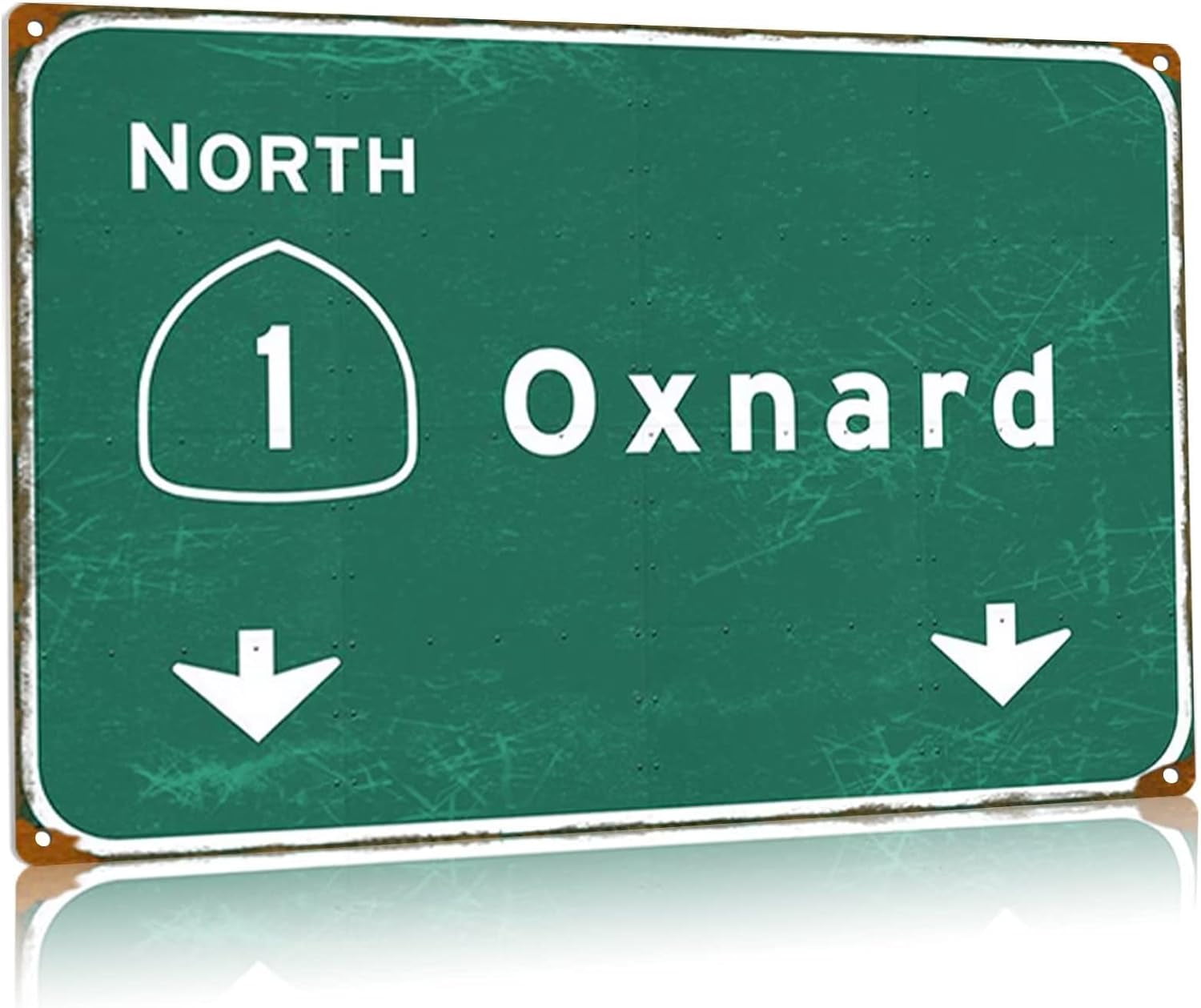 Oaklan Vintage Metal Tin Sign West Highway Directional Sign City ...
