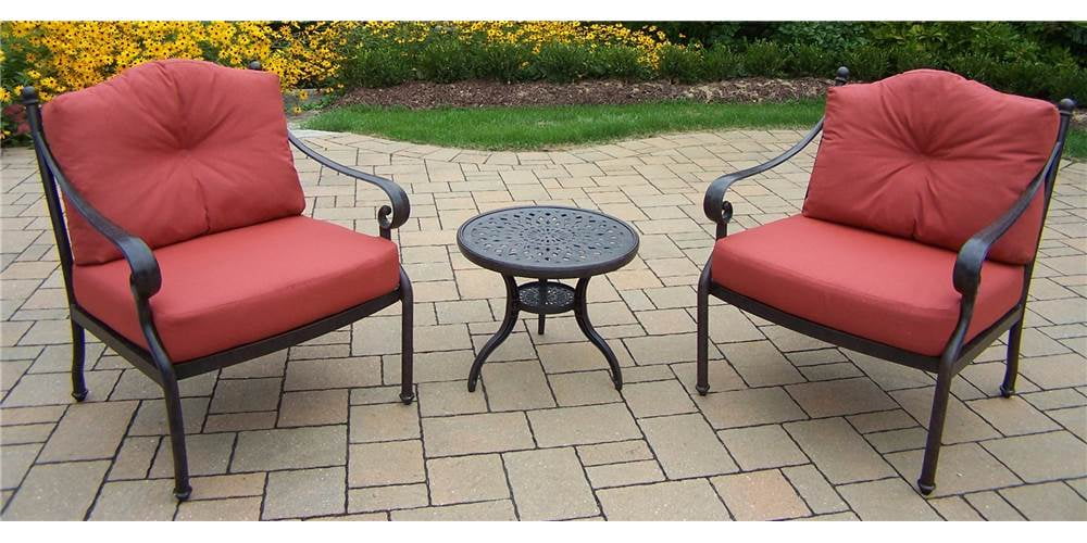 Oakland Living Berkley Aluminum 3 Piece Patio Conversation Set ...