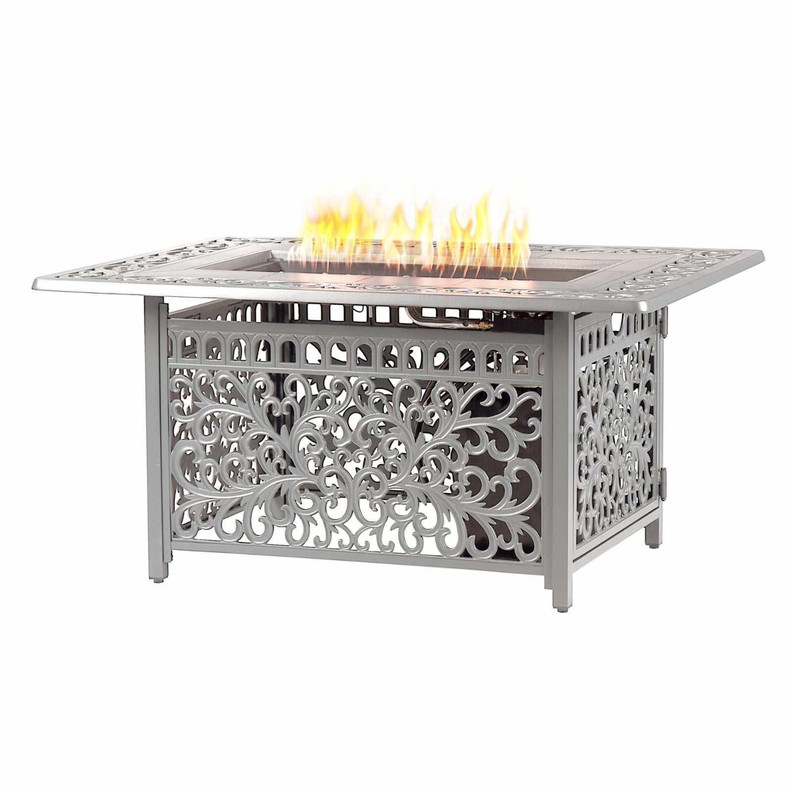 Oakland Living Cabos 48 in. Rectangular Propane Fire Pit Table ...