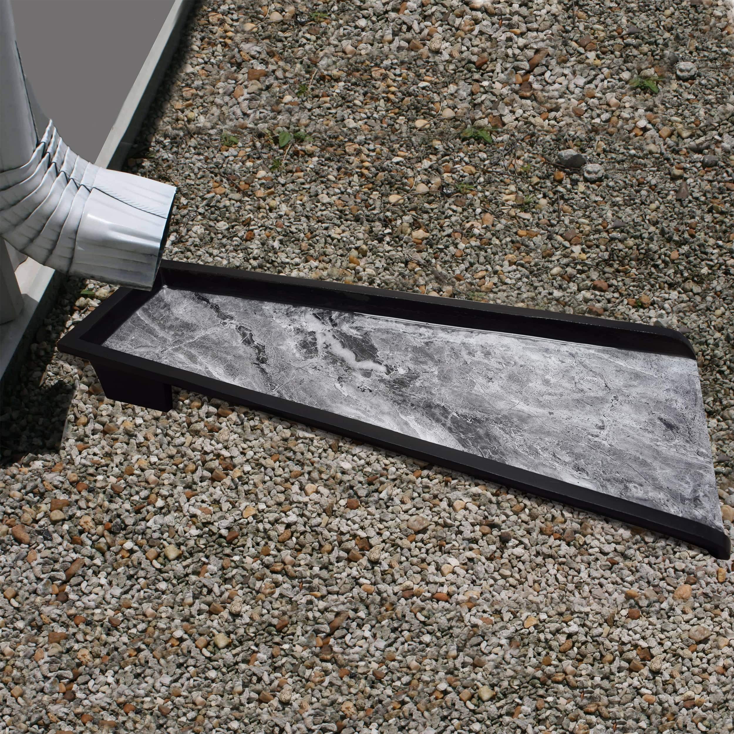 Oakland Living Corporation Faux Marble Cast Aluminum Downspout Gutter ...