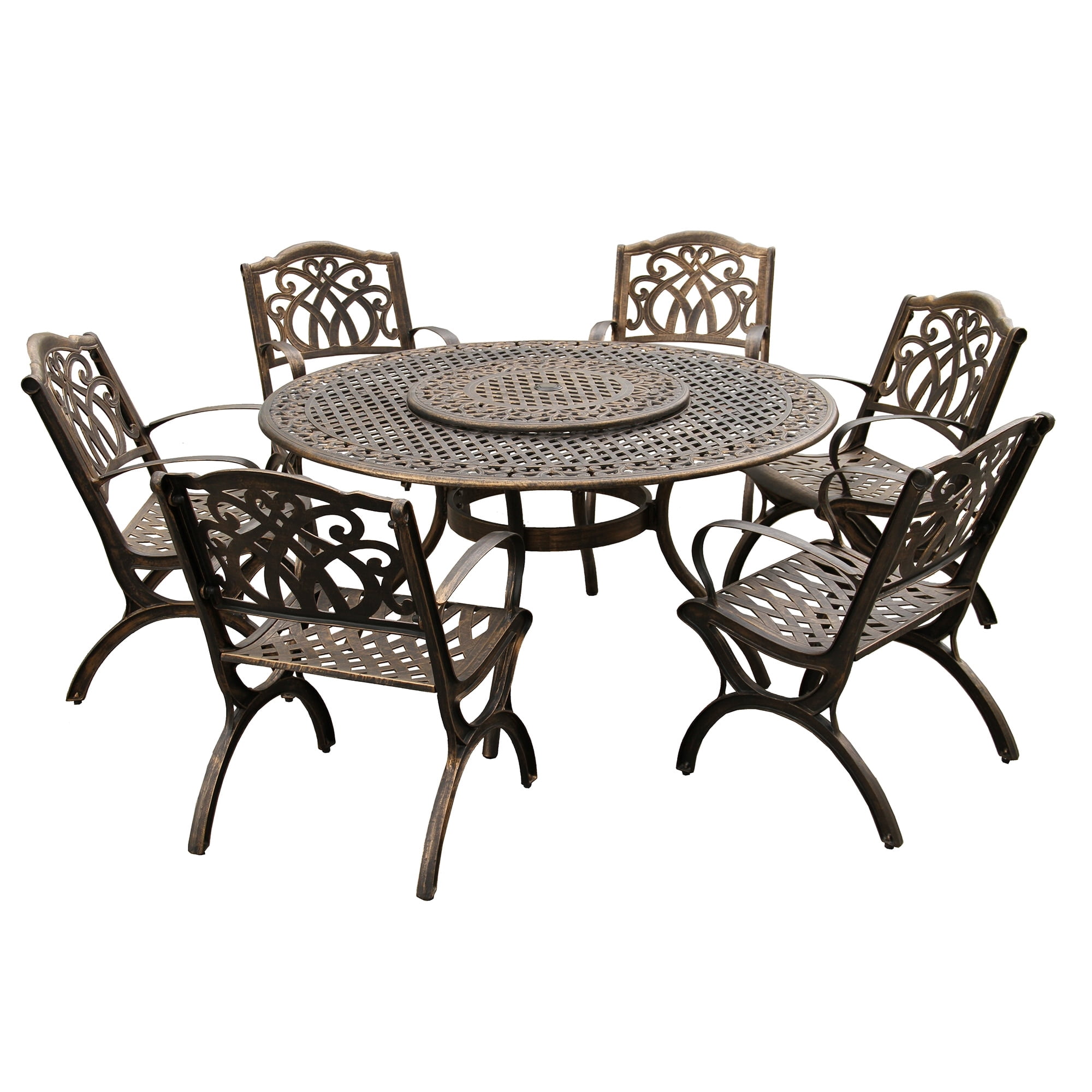Oakland Living Corporation Modern Ornate Outdoor Mesh Aluminum 59-in ...