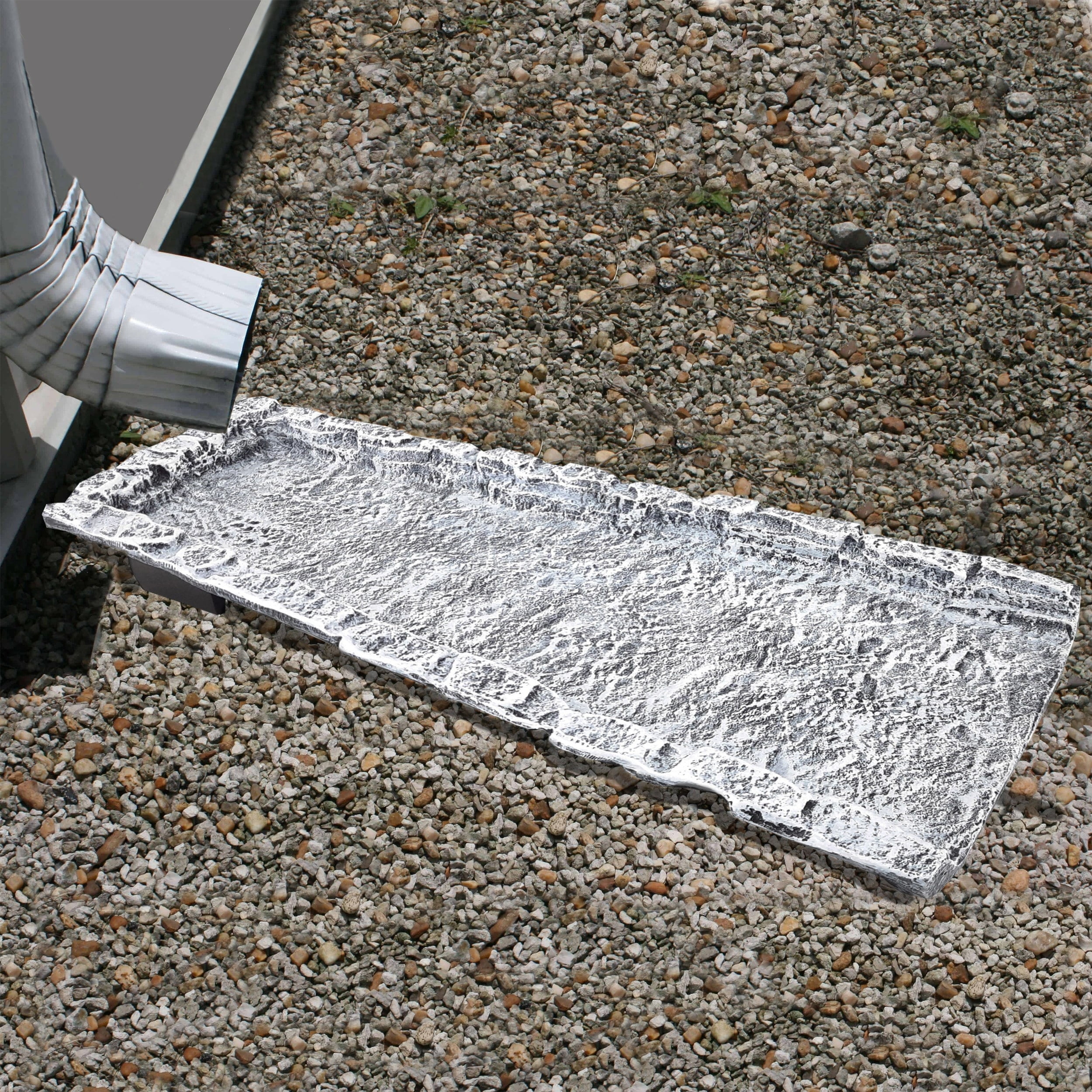 Oakland Living Corporation Slate Stone Rock Cast Aluminum Downspout ...