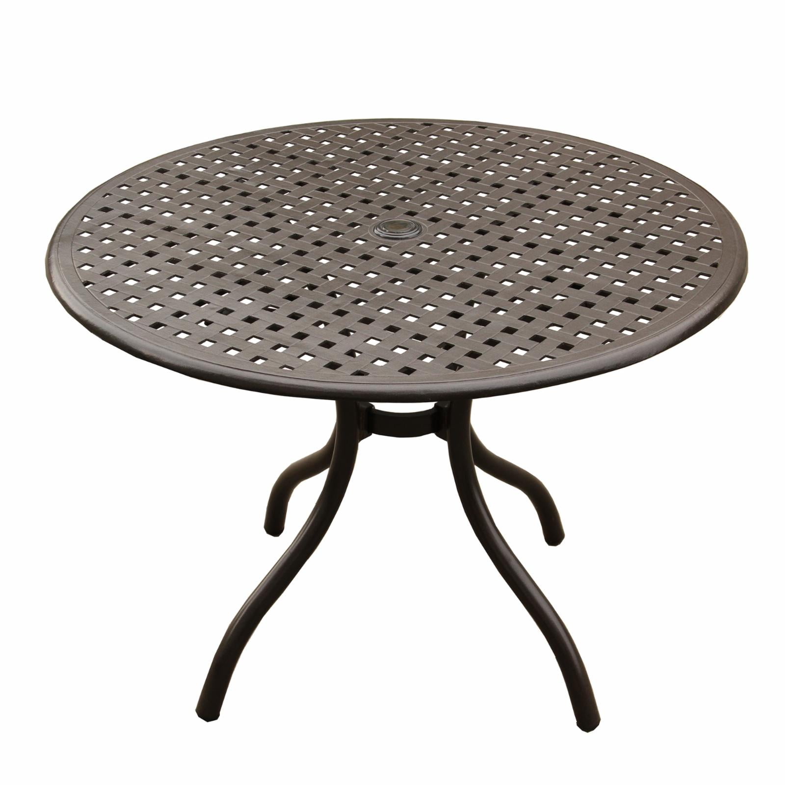Oakland Living Modern Outdoor Mesh Aluminum 42 in. Round Patio Dining ...