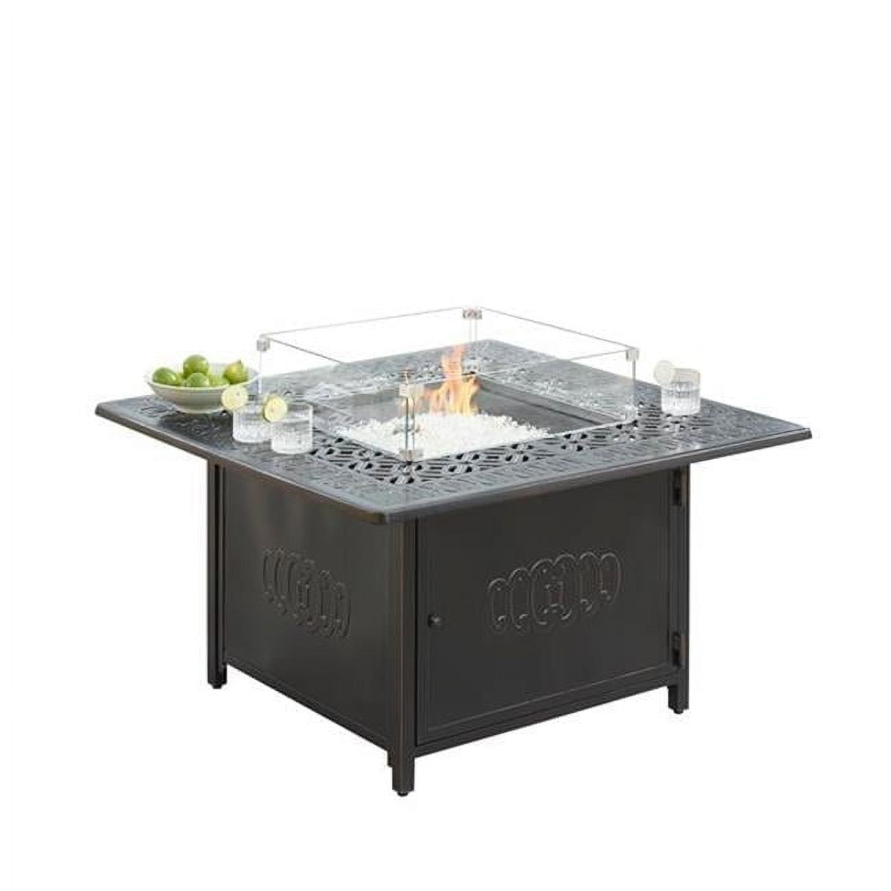 Oakland Living RONIN-FPT-AC 42 in. Aluminum Outdoor Square Propane Fire ...