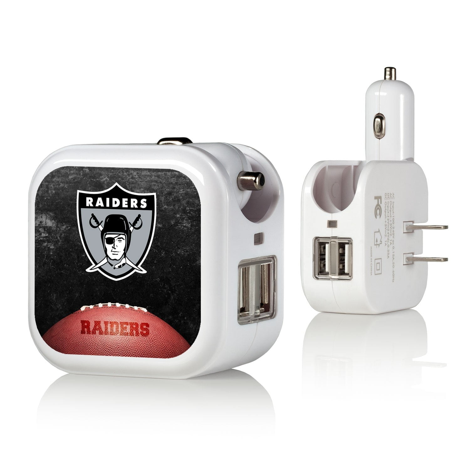Oakland Raiders 2-in-1 Legendary Design USB Charger - Walmart.com