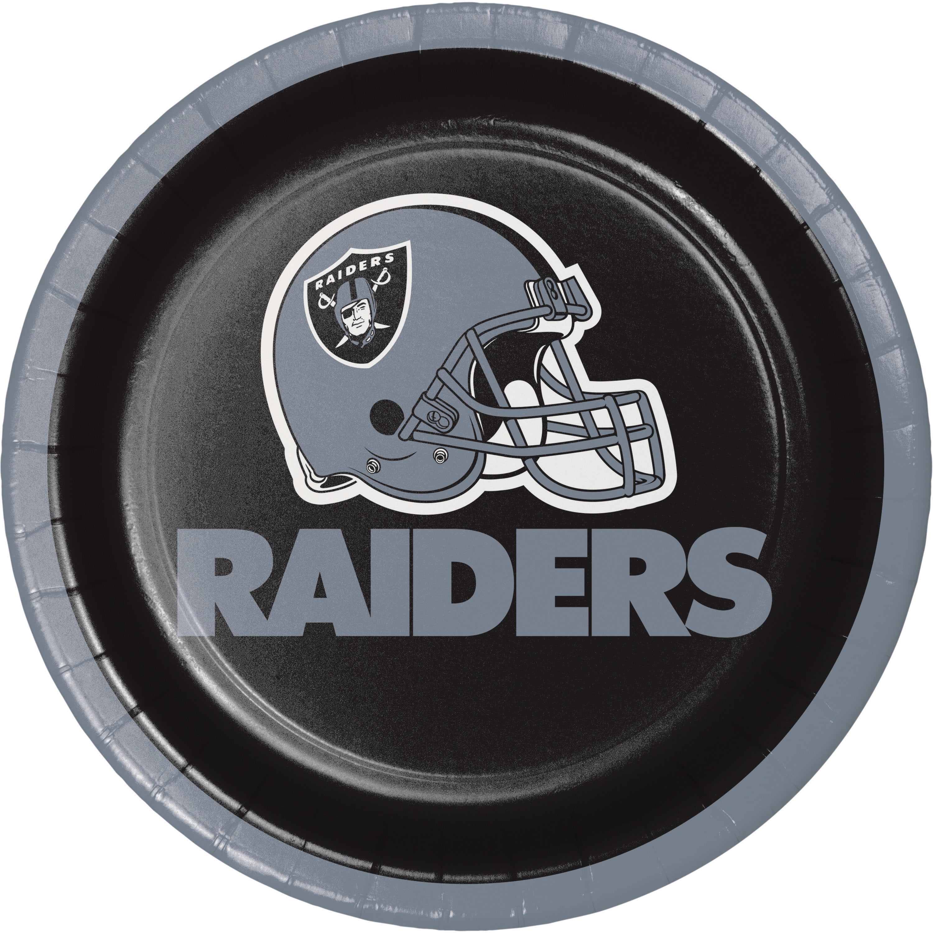 Raiders Dessert Plates - 24 Count - 7 Round Paper Plates - Walmart.com