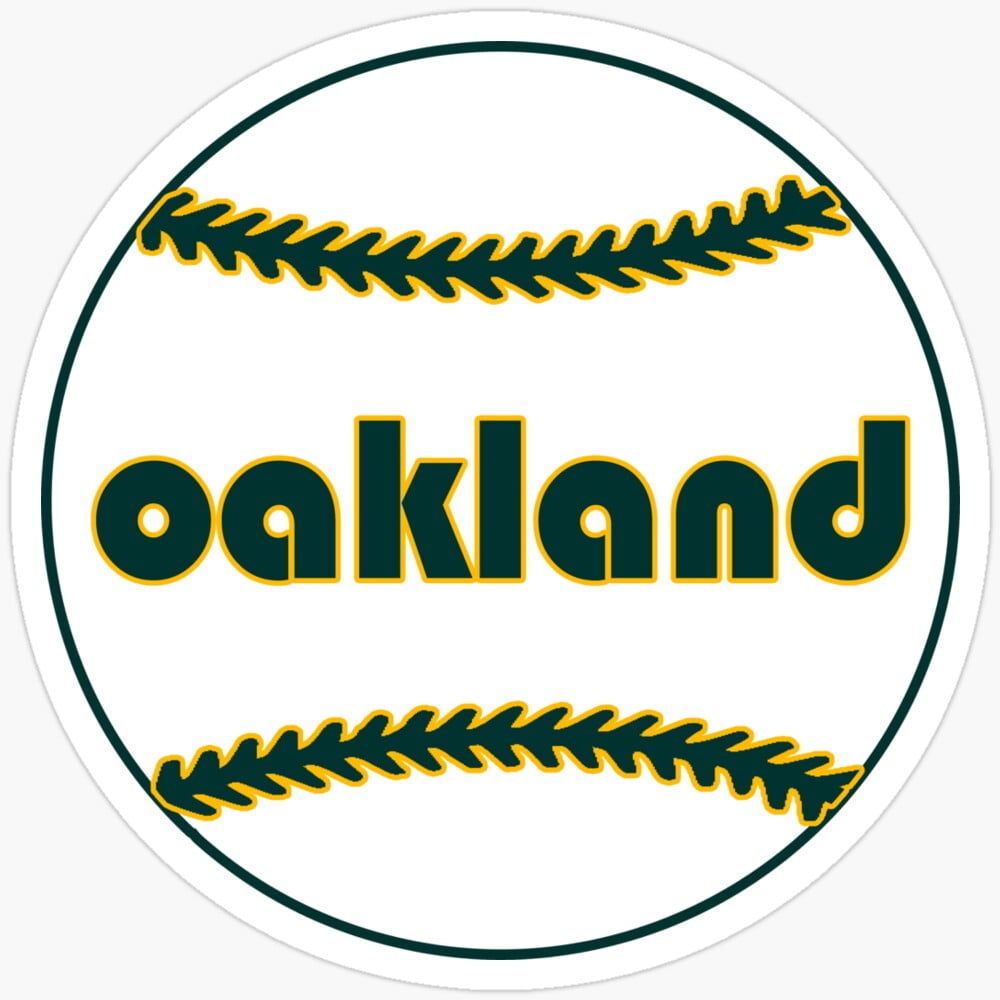 Oakland Retro Throwback Baseball Sticker Phone Decal Water Bottle ...