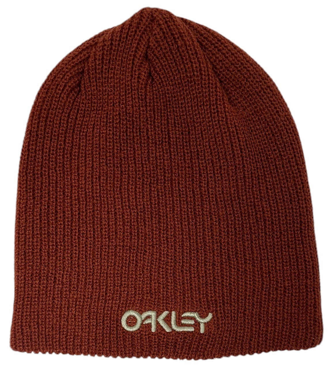Oakley Men's Factory Pilot Flip Ribbed Knit Beanie (Burnt Henna ...