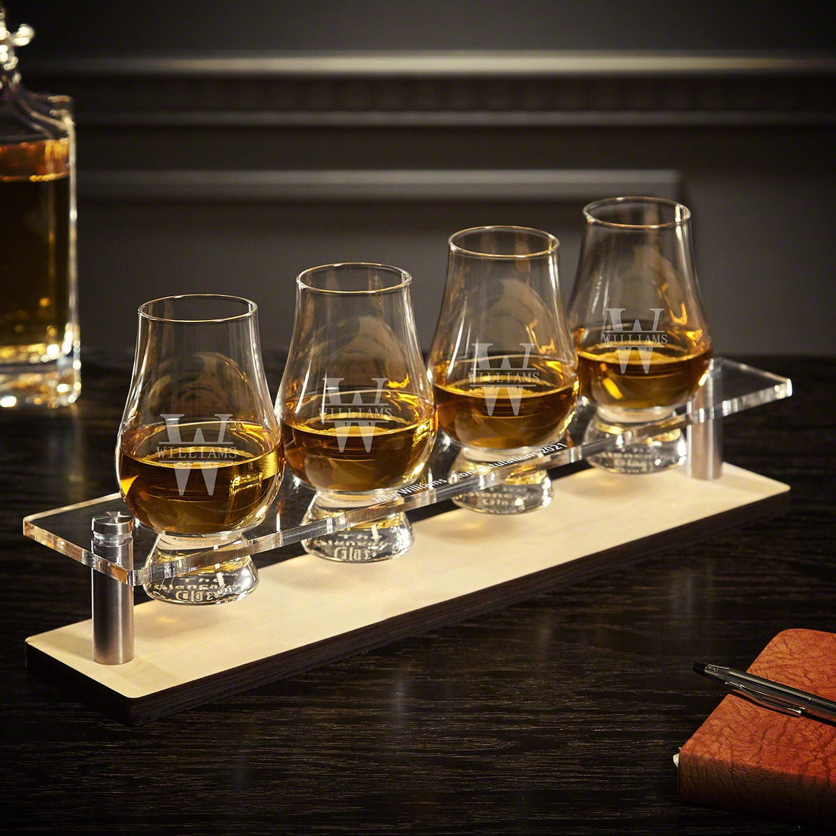 Custom Serving Tray with Personalized Glencairn Glasses - Walmart.com