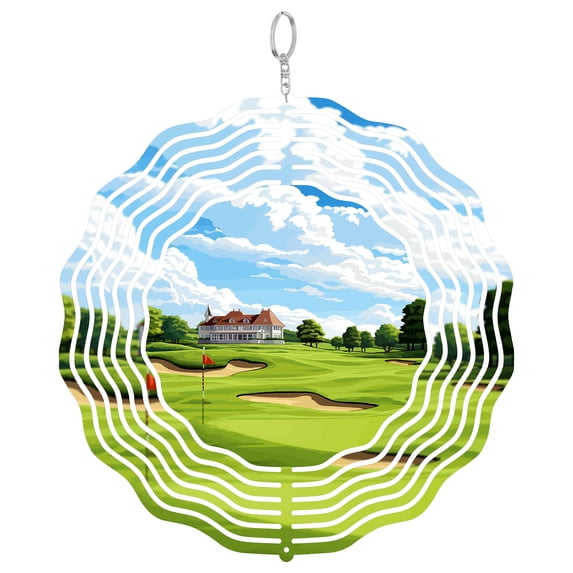 Oakmont Golf Course 3D Wind Spinner Laser Cut Metal Hanging Ornament ...