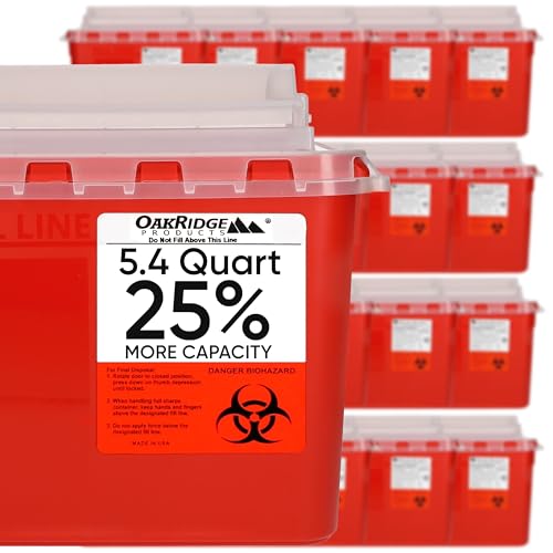 Oakridge Products Transparent Sharps Container for Home Use and ...