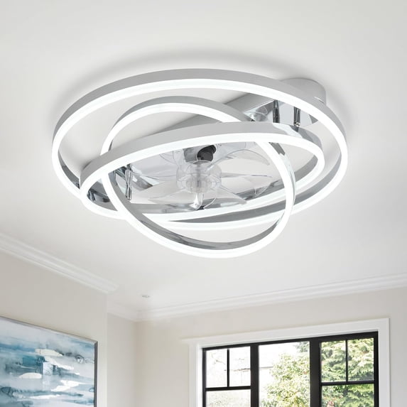 Oaks Aura 24" Modern Ceiling Fans with Lights and Remote Control ...