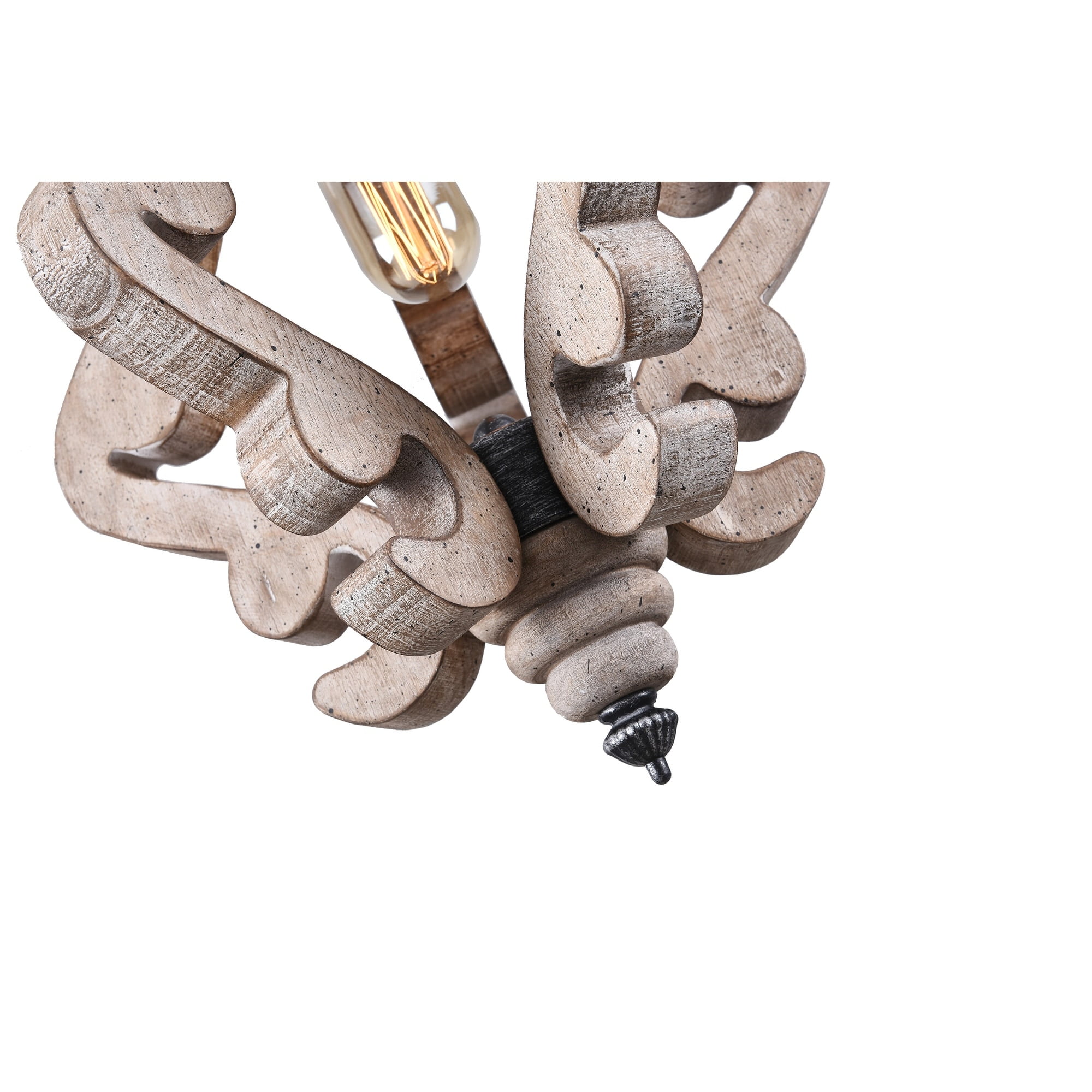 Oaks Aura Rustic Wood Pendant Light Kitchen Island Light, Farmhouse ...