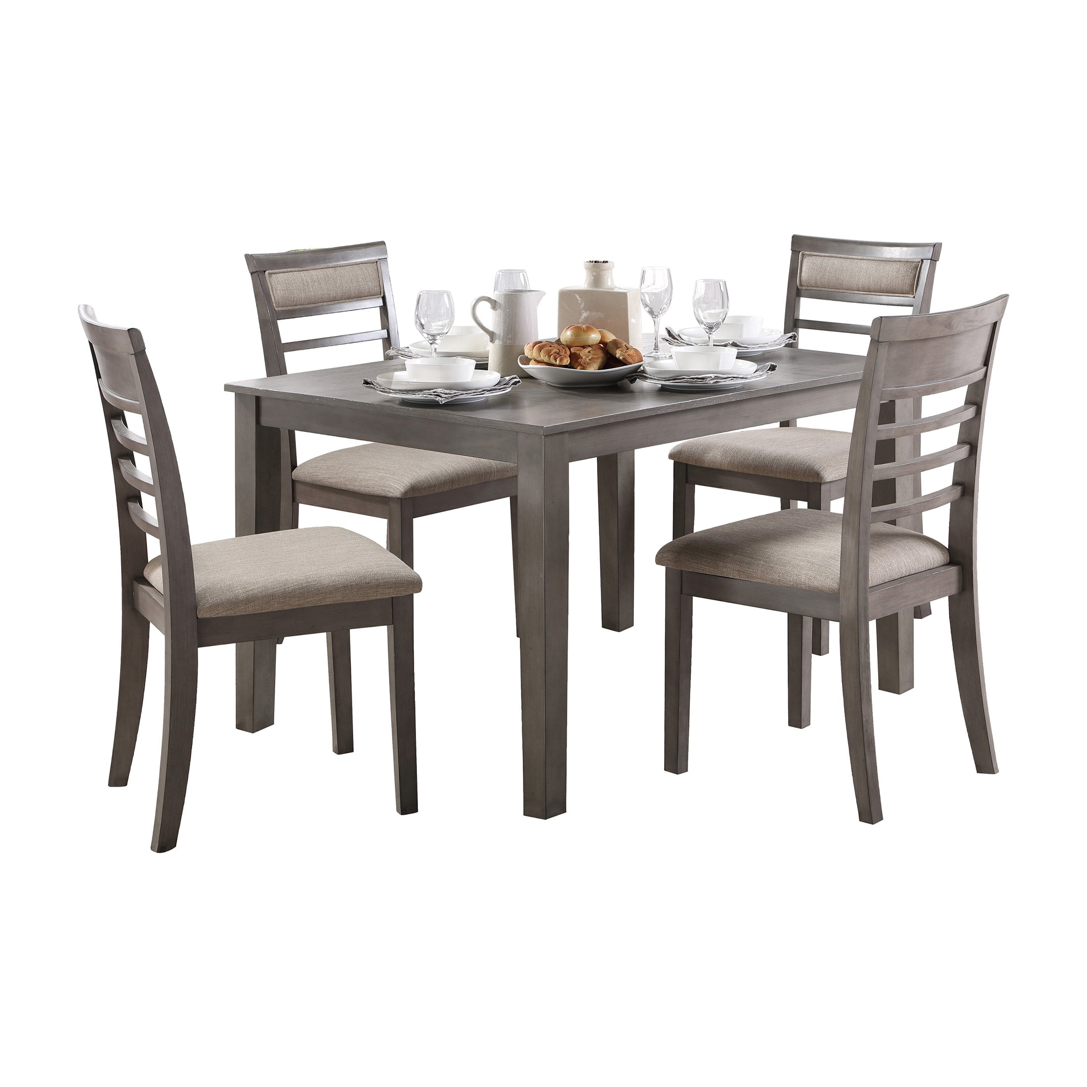 OakvillePark Ebeemee 5-Piece Pack Dining Set, Gray - Walmart.com