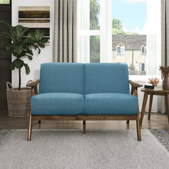 OakvillePark Ecola Fabric Living Room Loveseat, Blue - Walmart.com